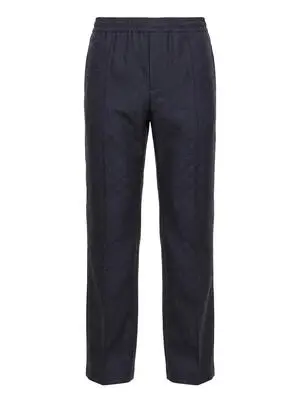 Gucci Monogrammed Straight-leg Pants - Black