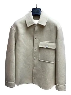 JIL SANDER Long Sleeve Button-detailed Casual Jacket - Gray