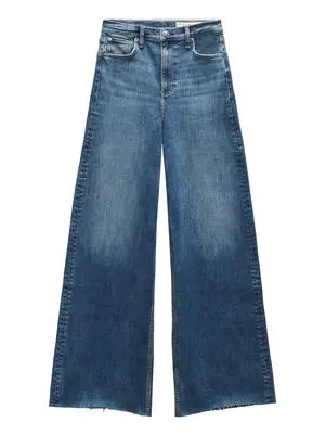 RAG  BONE Rag & Bone High-rise Wide-leg Jeans - Blue