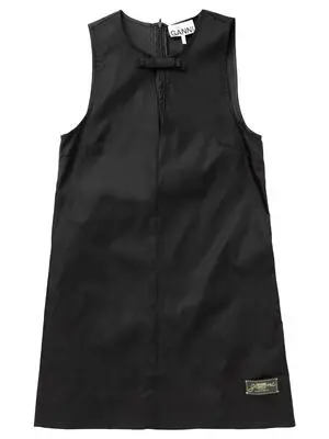 GANNI Bow-detail Mini Dress - Black