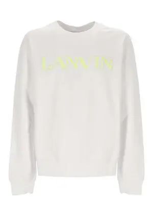 LANVIN Logo Embroidered Crewneck Sweatshirt - White