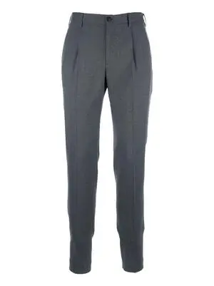 Incotex Wool-blend Trousers - Black