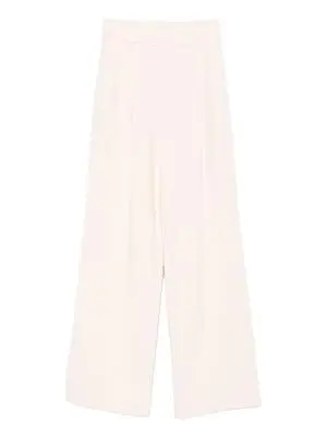 Dries Van Noten Elastic Waist Draped Casual Pants - White