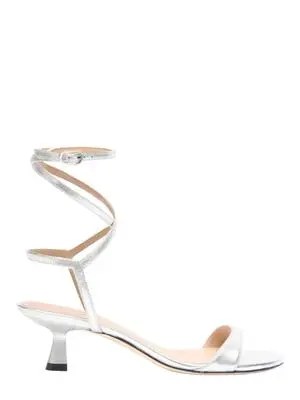 STUART WEITZMAN Nudist Wrap 50 Sandals - Silver