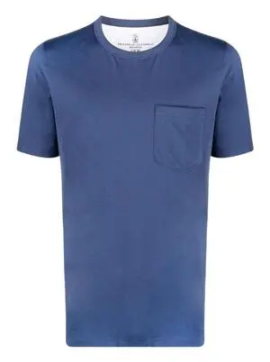 Brunello Cucinelli Short-sleeved Crewneck T-shirt - Blue