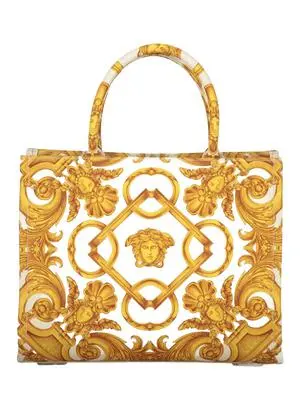 Versace Medusa Barocco Top Handle Bag - Ivory