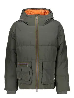 K-WAY Hooded Puffer Down Jacket - Black