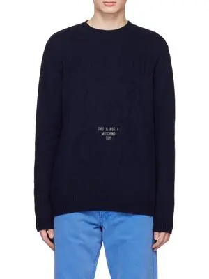 Moschino Teddy Bear Logo Knit Sweater - Black