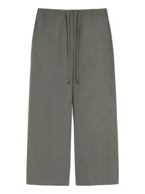 Max Mara Cotton Drawstring Trousers - Medium Gray