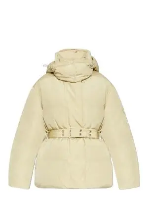 Acne Studios Belted Padded Jacket With Hood - Nude
