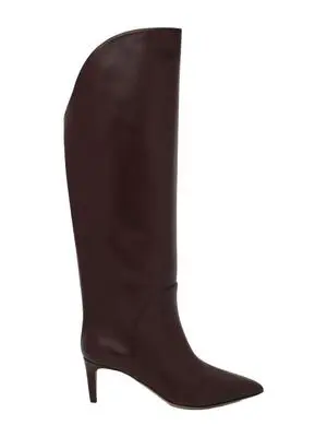 Paris Texas Knee-high Pointed Toe Boots - Black
