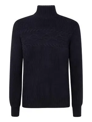 Zegna High Neck Knitted Jumper - Black