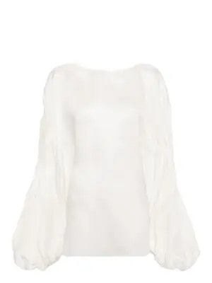 KHAITE Khaite Quico Puff-Sleeved Blouse