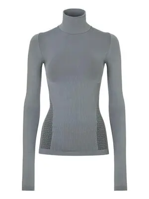 Fendi High-neck Ribbed-knit Ski Jumper - Grey