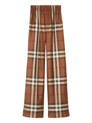 BURBERRY Burberry Checked Elasticated Waistband Trousers