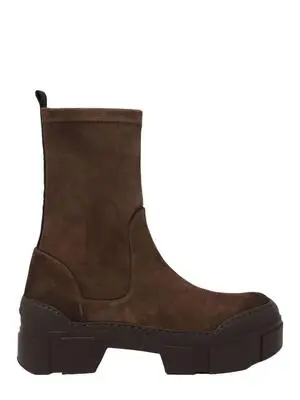 VIC MATIE Round-toe Ankle Boots - Black