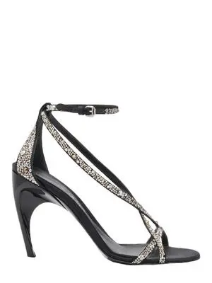 ALEXANDER MCQUEEN Alexander McQueen Embellished Ankle Strap Heeled Sandals