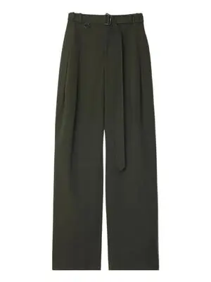 Burberry Pleated Belted Trousers - Black