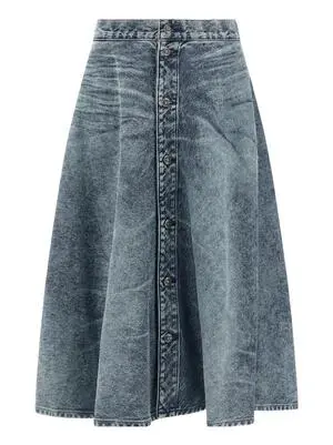 DIESEL® De-annet-b-fsh Denim Skirt - Gray