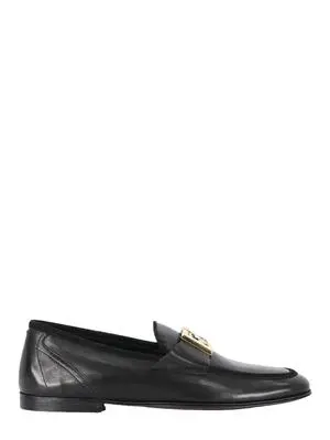 Dolce & Gabbana Dg Plaque Loafers - Black