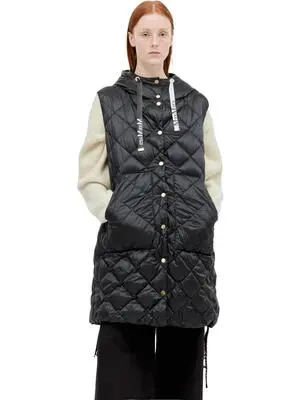 Max Mara Quilted Down Vest - Black