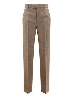 MAISON MARGIELA Textured Wool Tailored Trousers - Beige