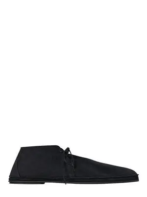 THE ROW Tyler Lace Up Suede Boots - Black