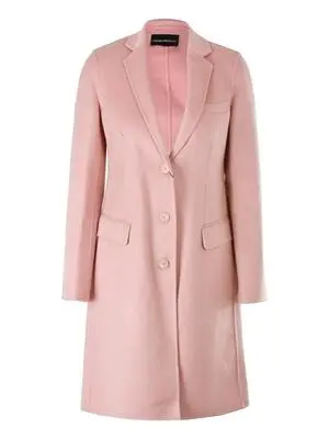 Emporio Armani Single-breasted Lapel Coat - Pink