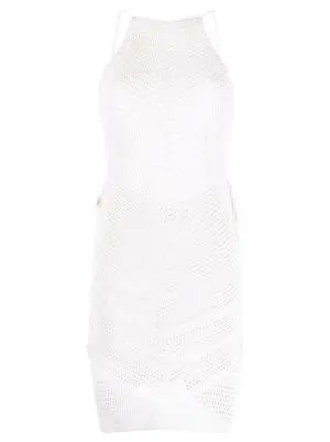 Bottega Veneta Sleeveless Knitted Dress - White