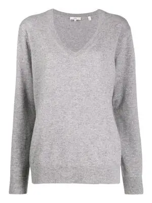 Vince Cashmere V-neck Jumper - Gray