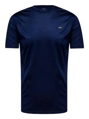 PAUL  SHARK Logo Embroidered T-shirt - Black