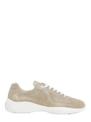 Prada Logo-embossed Lace-up Sneakers - Hazel