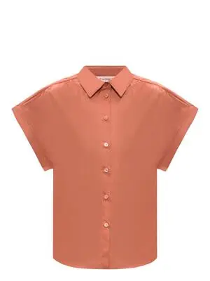 TWINSET Short-sleeve Shirt With Lapel Neck - Red