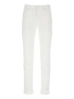 Zegna Slim-cut Jeans With Logo Patch - No
