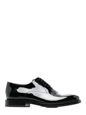 Brunello Cucinelli Round Toe Lace-up Oxford Shoes - Black