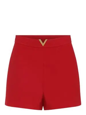 Valentino Garavani V-logo Tailored Shorts - Red