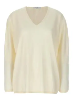 Max Mara Cashmere V-neck Sweater - Nude
