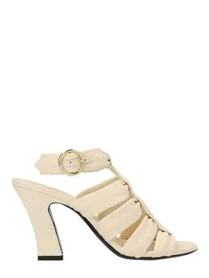 Khaite Logo High-heeled Sandals - Nude