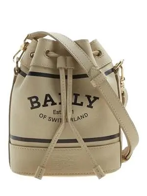 Bally Cleo Logo Shoulder Bag - Nude