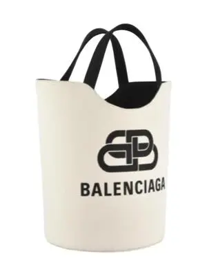 Balenciaga Printed Bucket Bag - Beige
