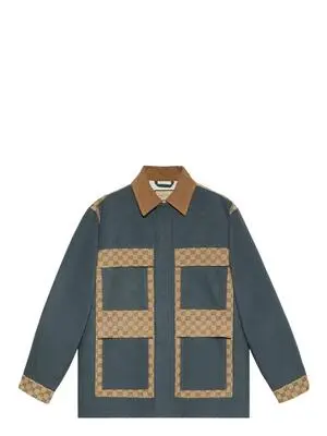 GUCCI Gucci Monogrammed Corduroy Collared Overshirt