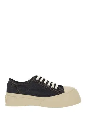 Marni Denim Lace-up Sneakers - Blue