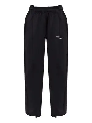 Vetements Logo Embroidered Sweatpants - Black