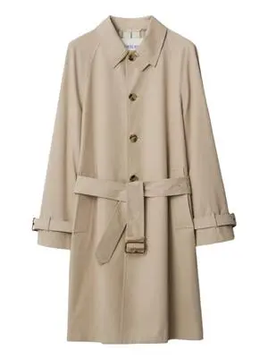Burberry Single Breasted Belted Trench Coat - Fossil
