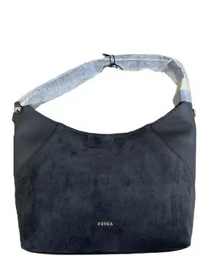 Furla Textured Panel Shoulder Bag - Black