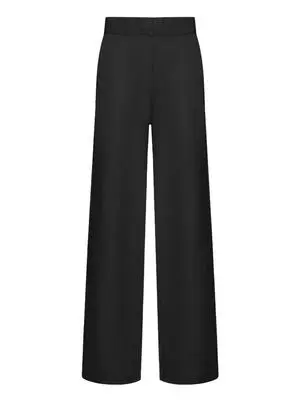 Palm Angels High-waisted Wide-leg Chino Trousers - Black