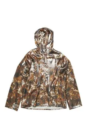 Acne Studios Graphic Print Hooded Jacket - Brown