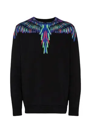 MARCELO BURLON COUNTY OF MILAN Wings Print Sweatshirt - Black