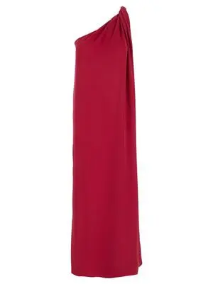 P.a.r.o.s.h One-shoulder Draped Maxi Dress - Red
