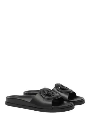 Gucci Interlocking G Cut Out Sandals - Black